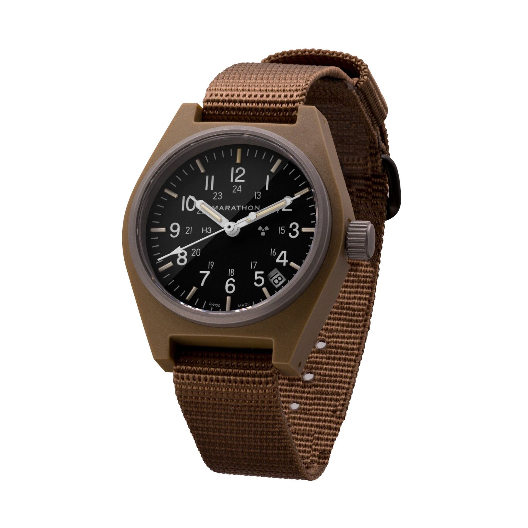 Marathon General Purpose Quartz - GPQ-Date Field Watch - Desert Tan NGM ...