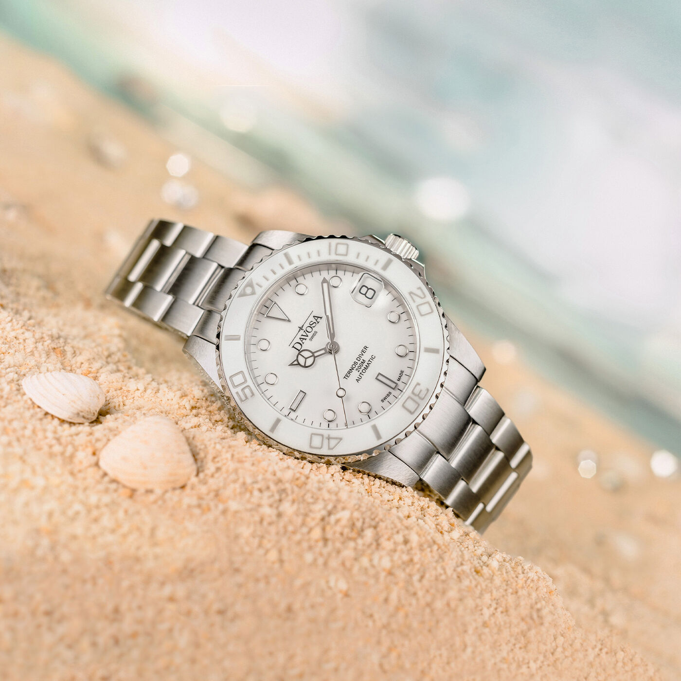 Davosa Ternos Medium White Dive Watch | Australia Authorized Dealer ...
