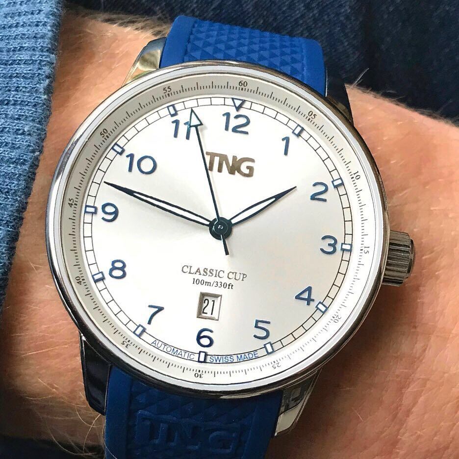 TNG Classic Cup Automatic Watch - White / Silver | Australia Authorized ...