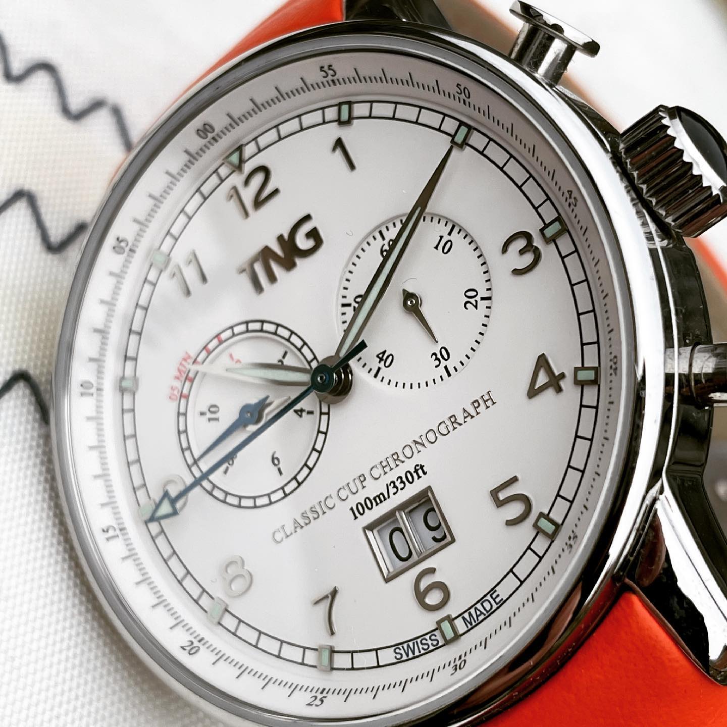 TNG Classic Cup Chronograph - White / Silver | Australia Authorized ...