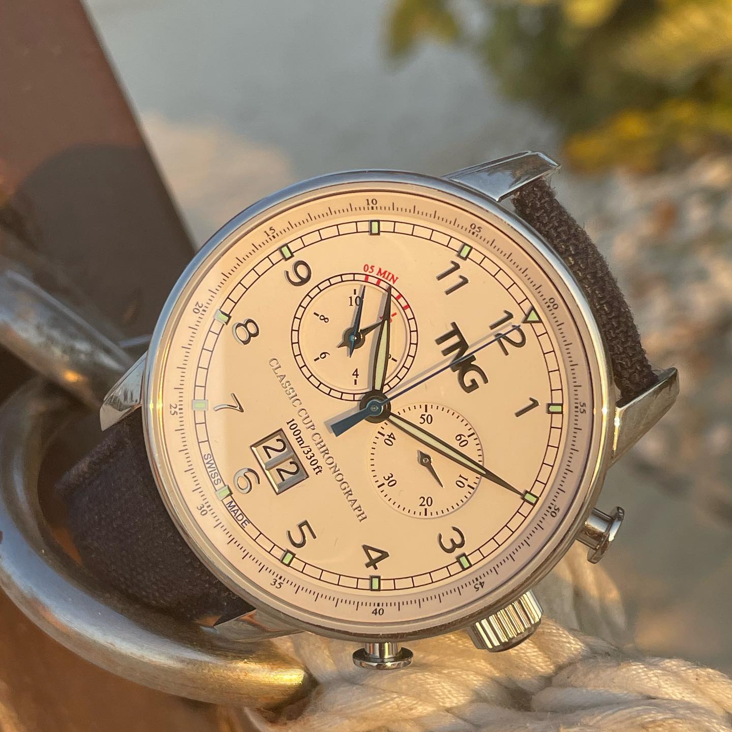 TNG Classic Cup Chronograph - White / Gold | Australia Authorized ...