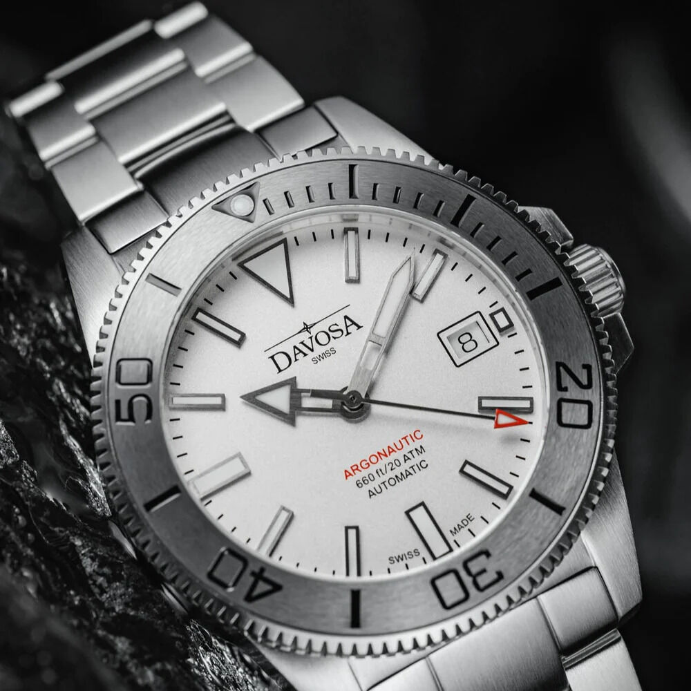 Davosa Argonautic 39 BS White Dive Watch | Australia Authorized Dealer ...