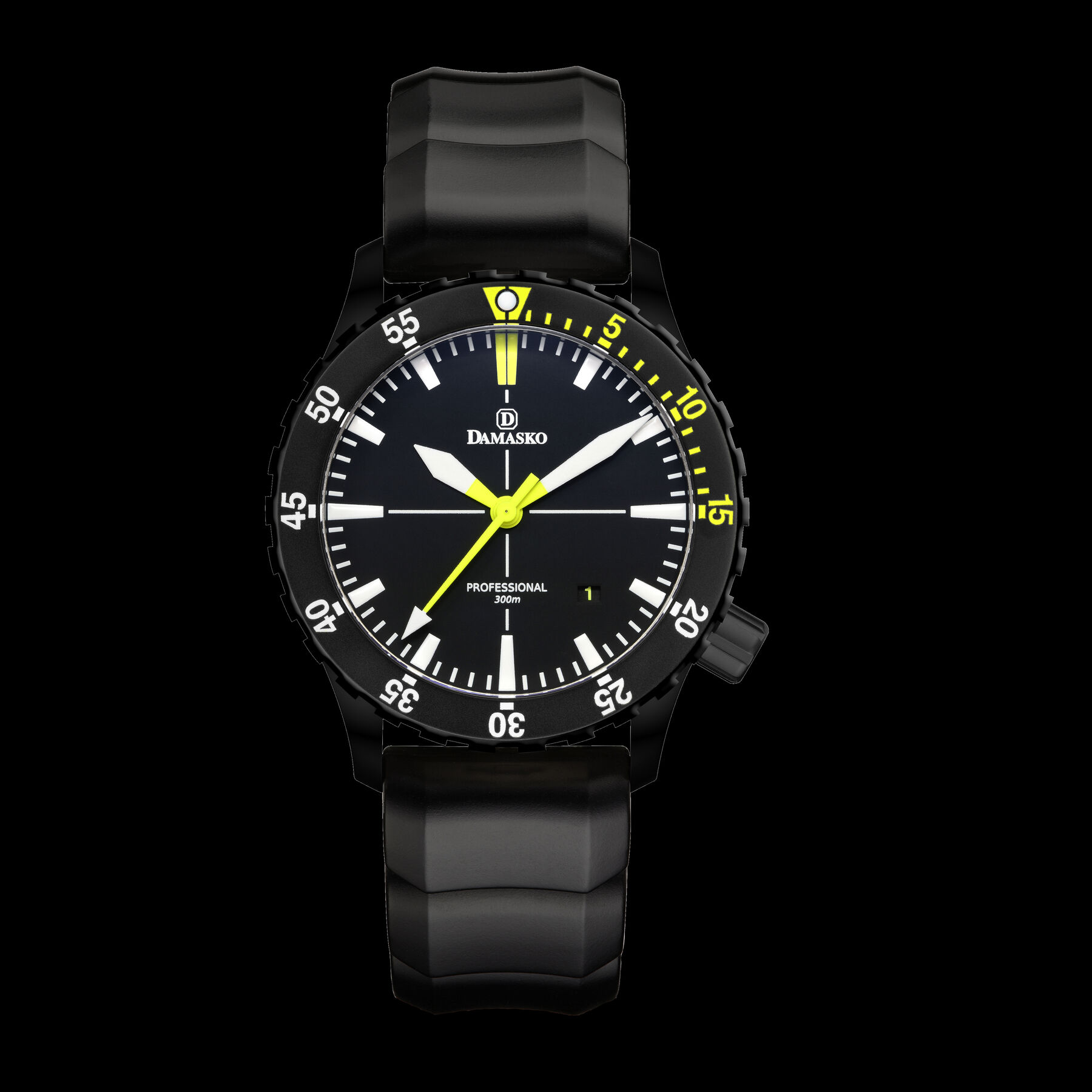 Damasko DSub10 Black Dive Watch | Australia Authorized Retailer - Monsoonal